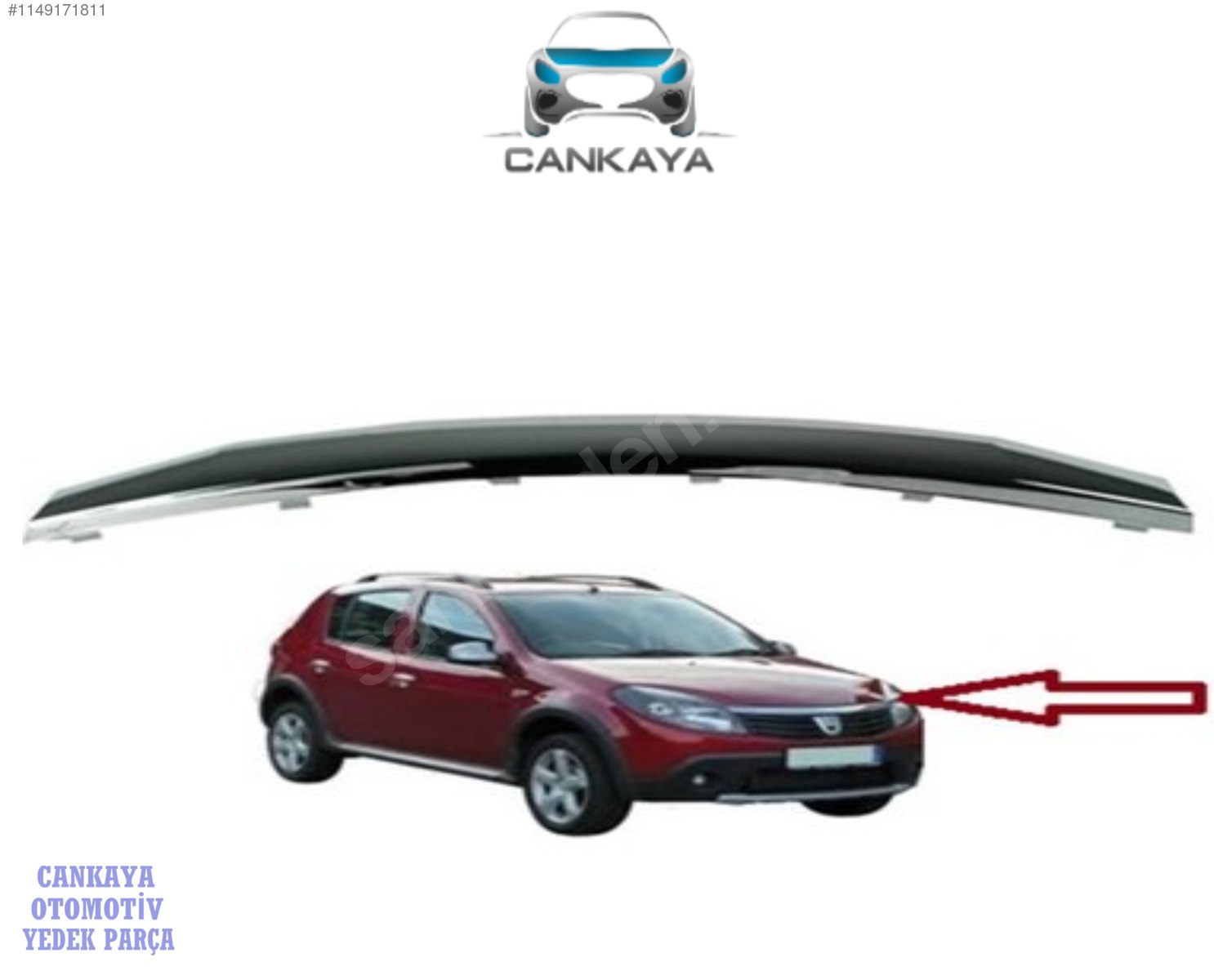 Dacia Sandero Ön Panjuru Çıtası Krom 2007> (8200763573) | Cankaya Oto ...