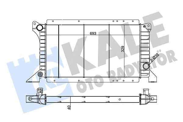 Motor Radyatörü (+AC) Transit TURBO T12 T15 2,5D 97>01 Manuel UZUN TIP ...
